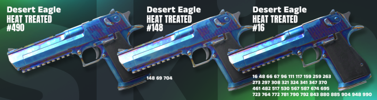 Desert Eagle | Heat Treated Blue Gem in CS2: Price & Value