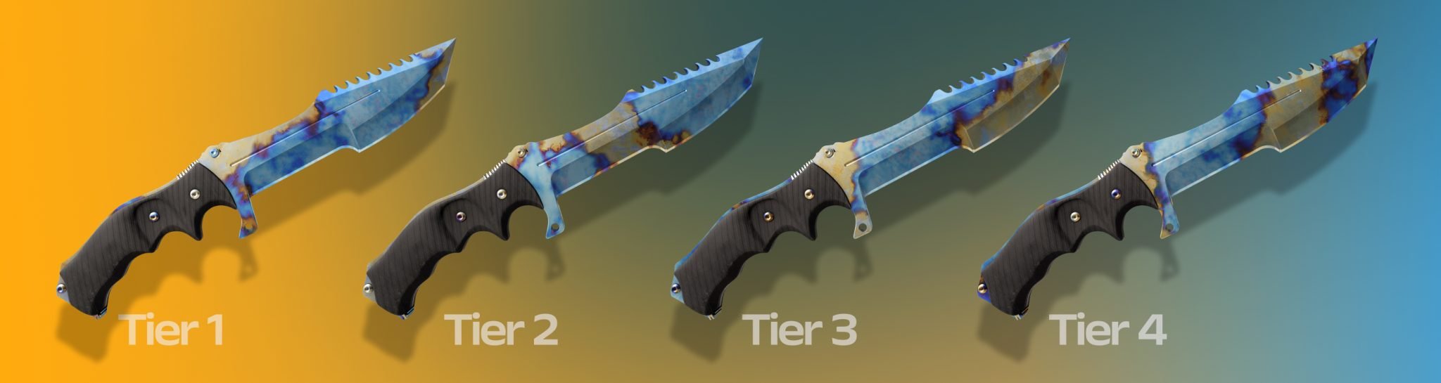 CS2 Huntsman Knife | Case Hardened: Blue Gem Guide & Value